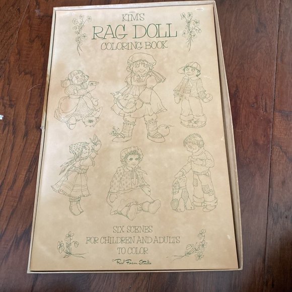 Toys | Vintagekims Rag Doll Coloring Book Red Farm Studio | Poshmark